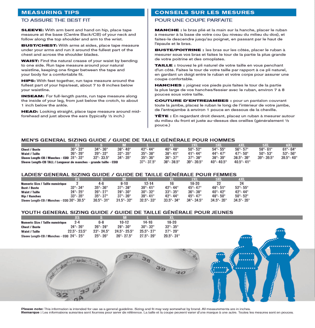 Sizing Chart